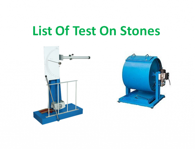LIST OF TEST ON STONES AND THEIR PURPOSE - KPSTRUCTURES.IN