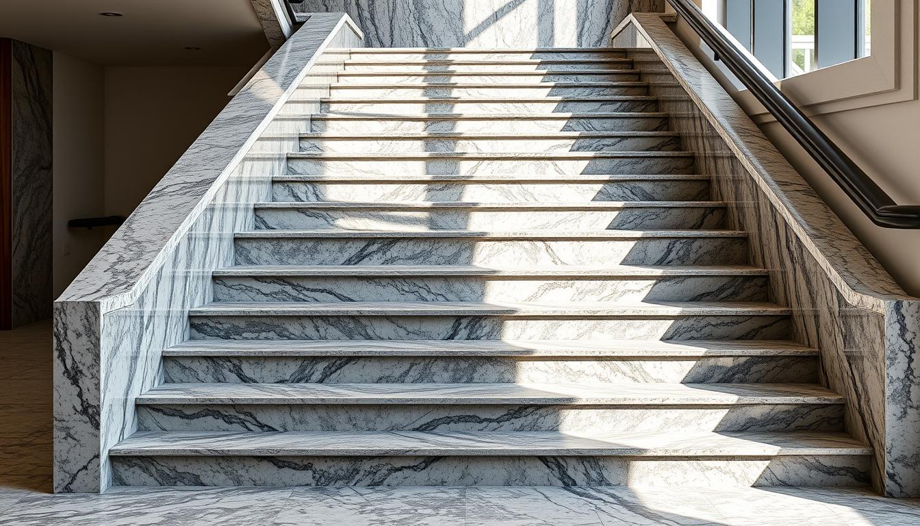 Modern Granite Stairs: Double Moulding Design-2025 - KPSTRUCTURES.IN